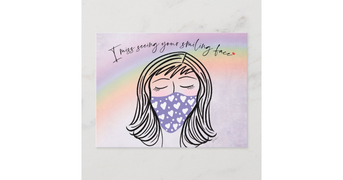 I Miss Your Smiling Face Postcard | Zazzle
