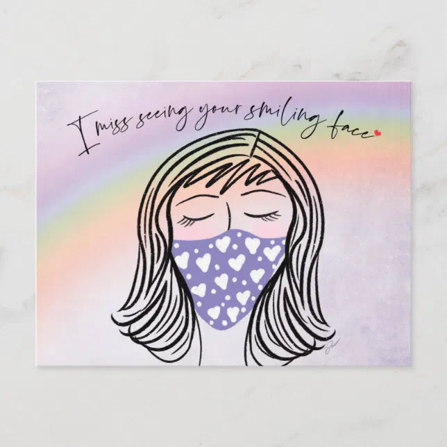 I Miss Your Smiling Face Postcard | Zazzle