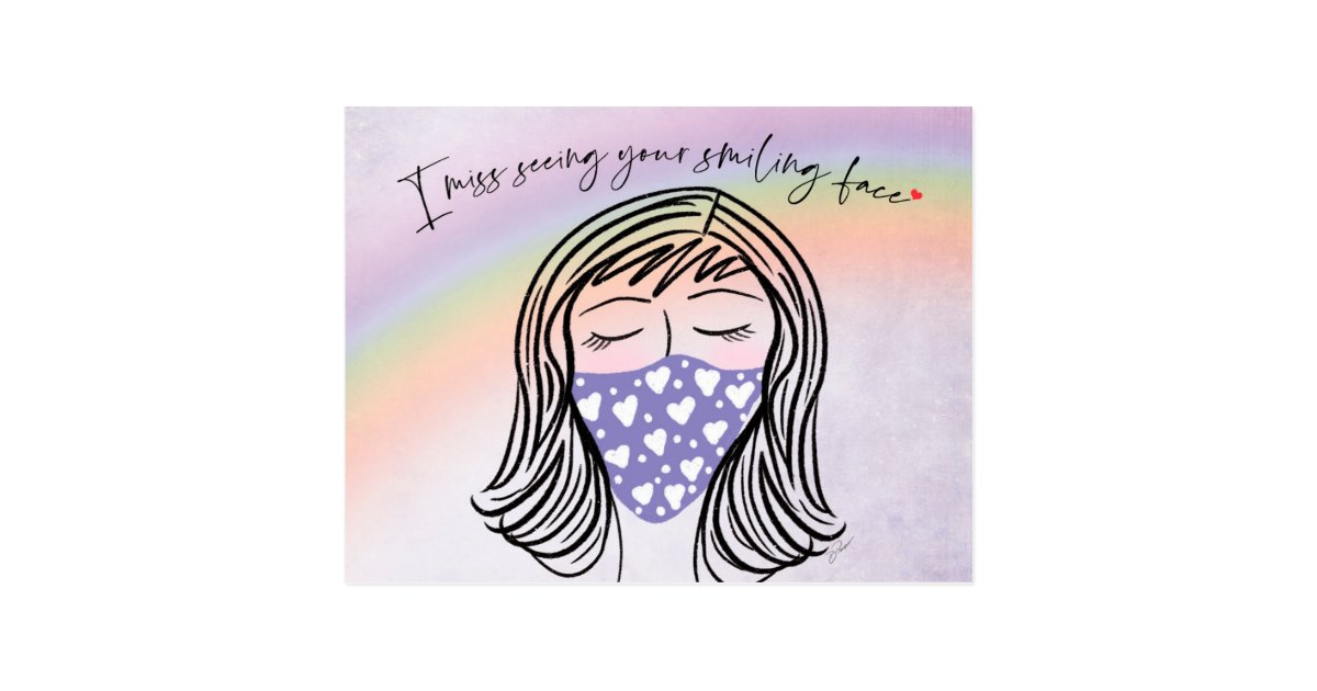 I Miss Your Smiling Face Postcard | Zazzle.com