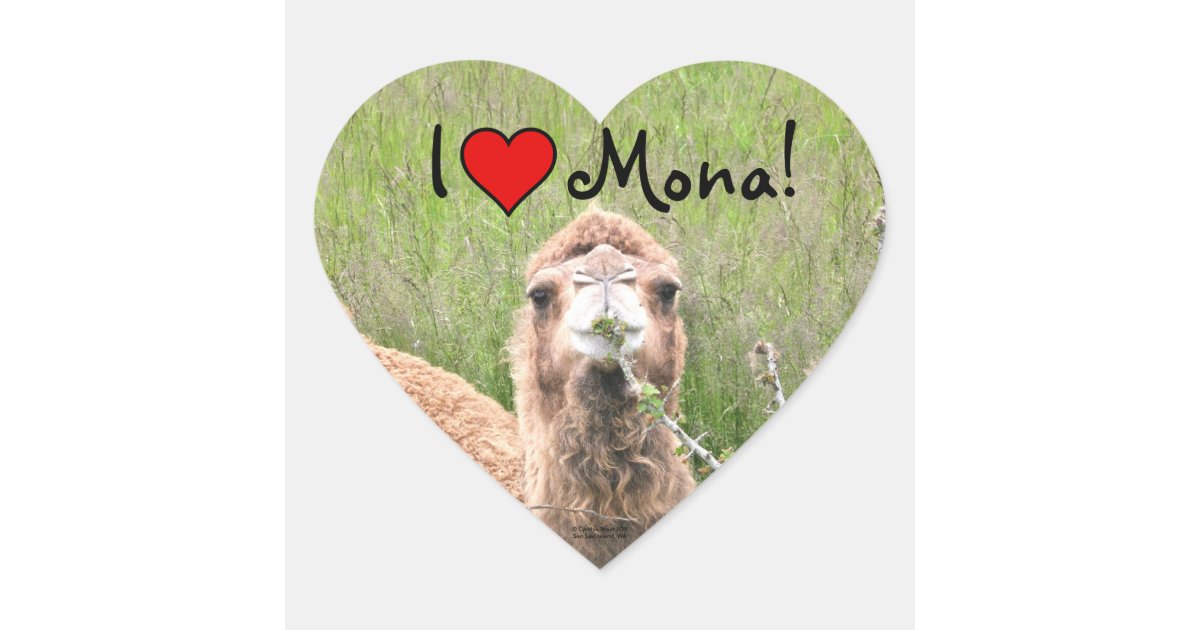 I ♥ Mona! Heart Sticker | Zazzle