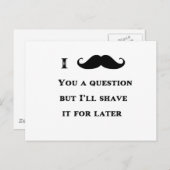 I Mustache You a Question Funny Image Postcard | Zazzle