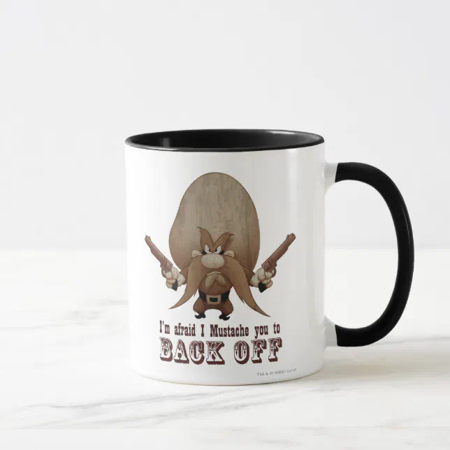 I Mustache You To Back Off Mug | Zazzle