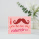 i mustache you to be my valentine postcard | Zazzle