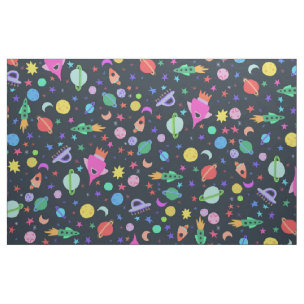 Galaxy And Space Pattern Fabric | Zazzle
