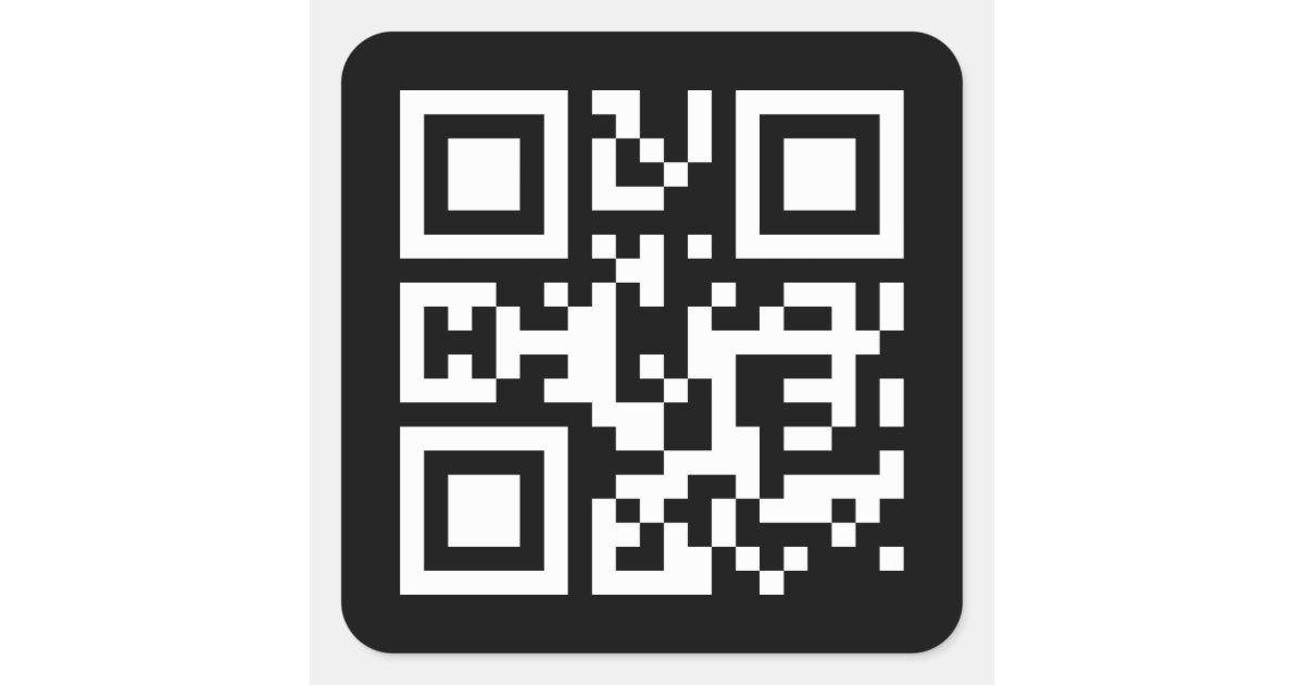 I NY -- QR Code Inverted Square Sticker | Zazzle