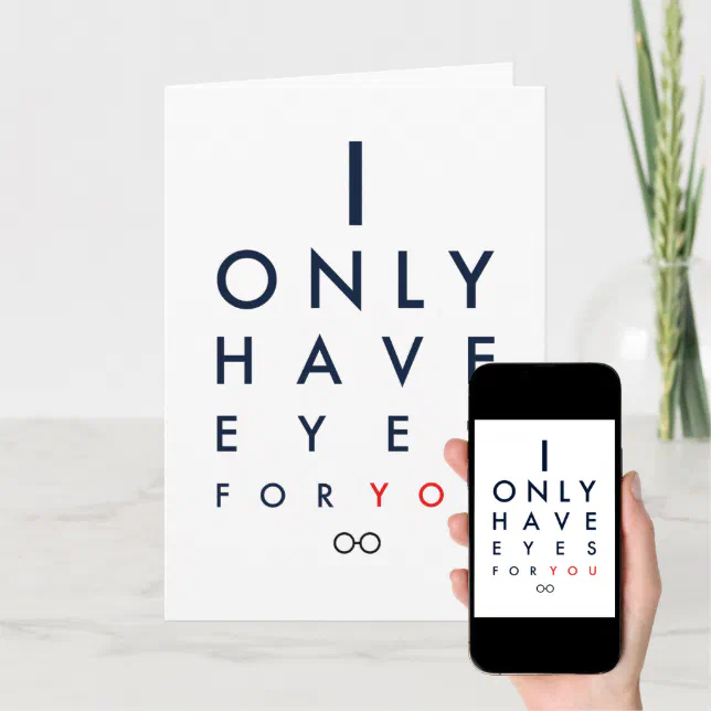 "I Only Have Eyes For You" Valentine's Day Card | Zazzle