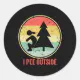I Pee Outside Camg Saying Classic Round Sticker | Zazzle