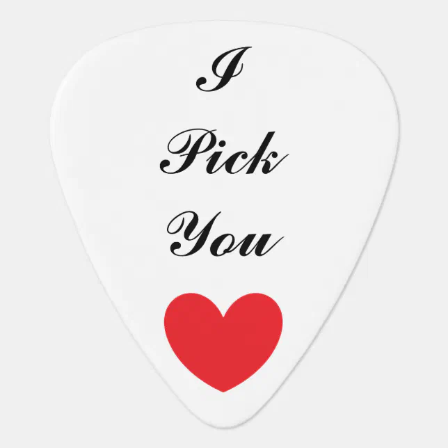 "I Pick You" Personalized Guitar Pick | Zazzle