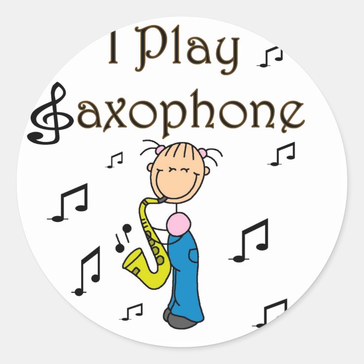 I Play Saxophone Stickers Sticker | Zazzle