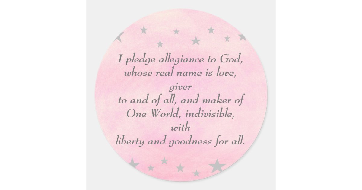 I pledge allegiance to God, stickers | Zazzle