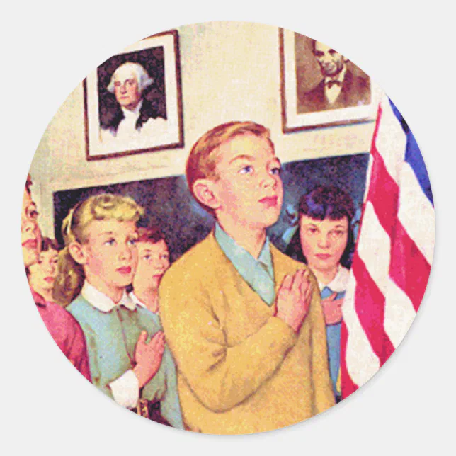 I Pledge Allegiance To the Flag Classic Round Sticker | Zazzle