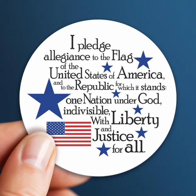 I pledge Allegiance to the flag of the United Classic Round Sticker ...