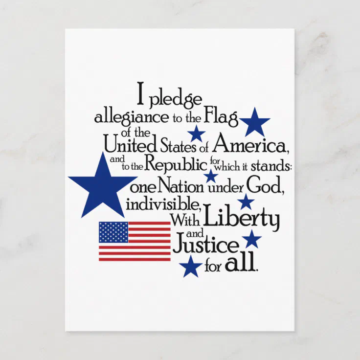 I pledge Allegiance to the flag Postcard | Zazzle