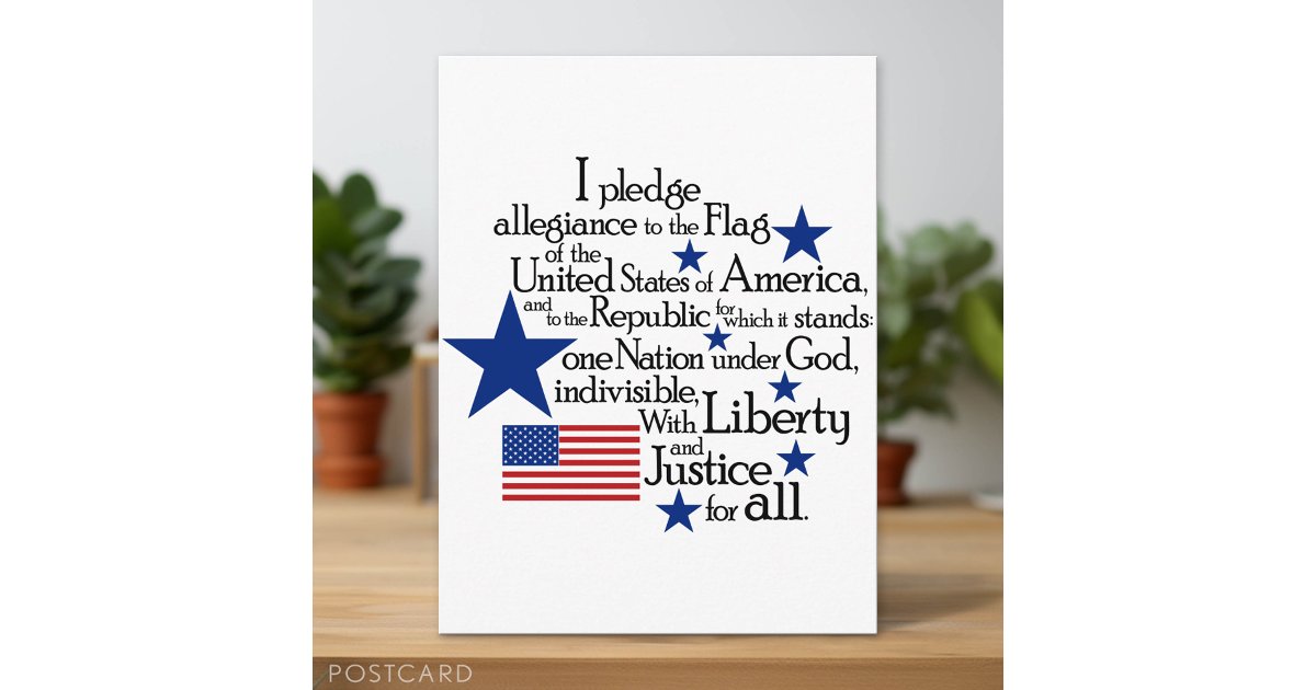 I pledge Allegiance to the flag Postcard | Zazzle
