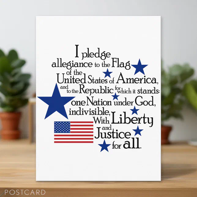I pledge Allegiance to the flag Postcard | Zazzle