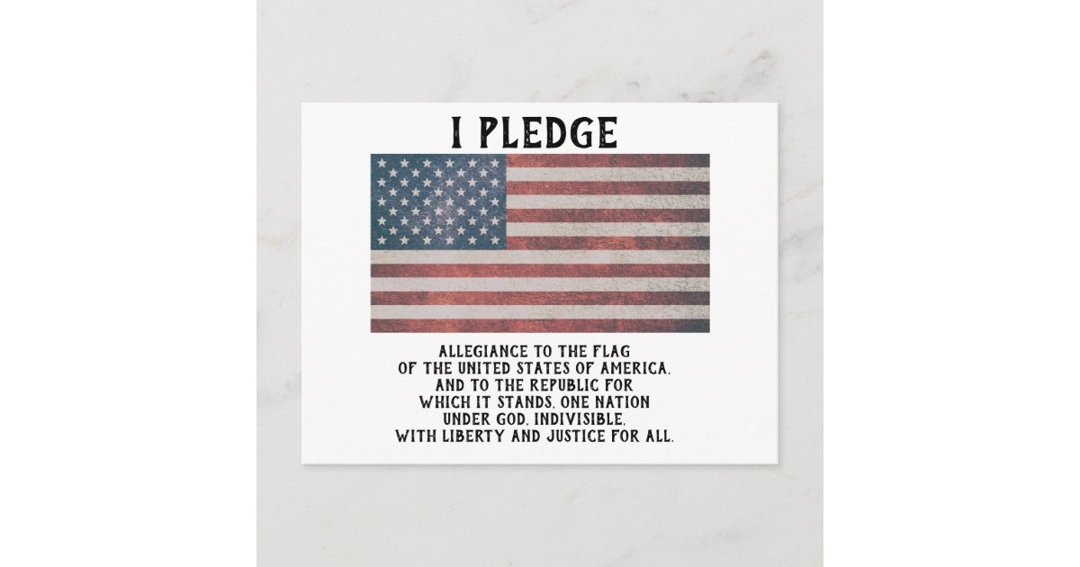 I Pledge Postcard | Zazzle