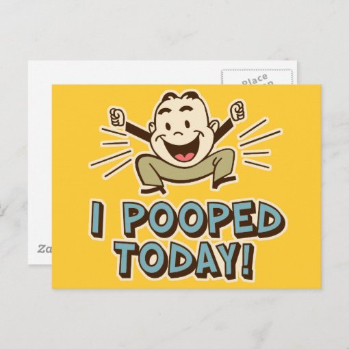 I Pooped Today Funny Toilet Humor Postcard | Zazzle