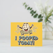 I Pooped Today Funny Toilet Humor Postcard | Zazzle