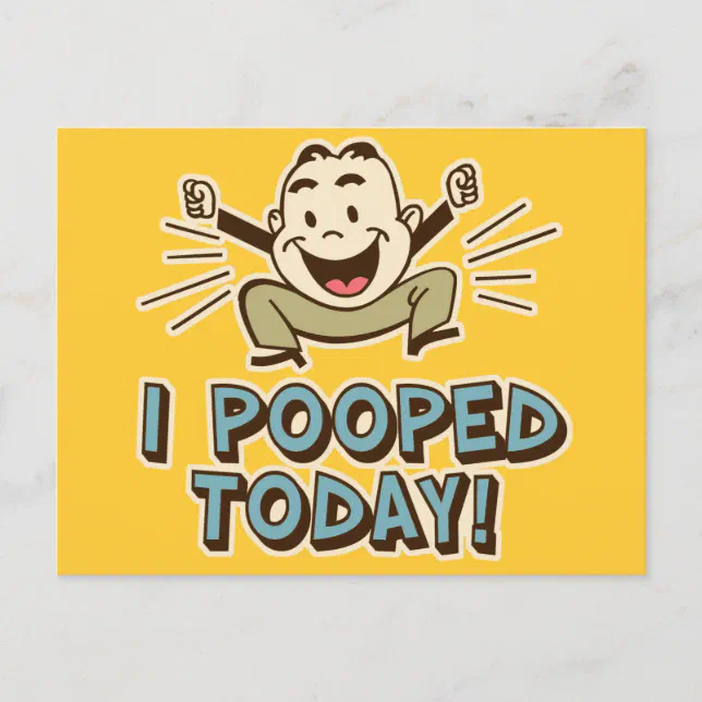 I Pooped Today Funny Toilet Humor Postcard | Zazzle