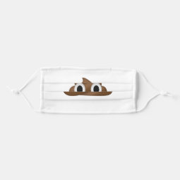 I Pooped Today Poo Emoji Adult Cloth Face Mask | Zazzle