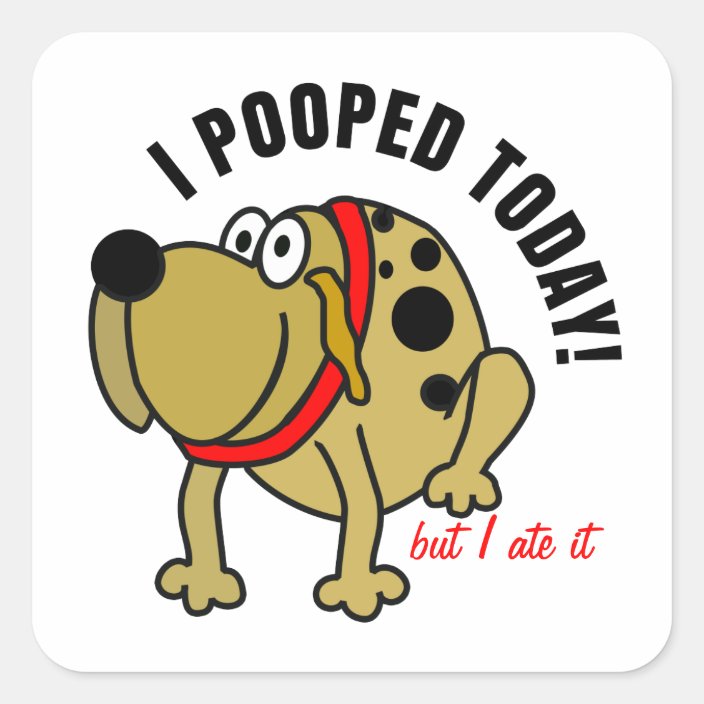 I Pooped Today Square Sticker | Zazzle
