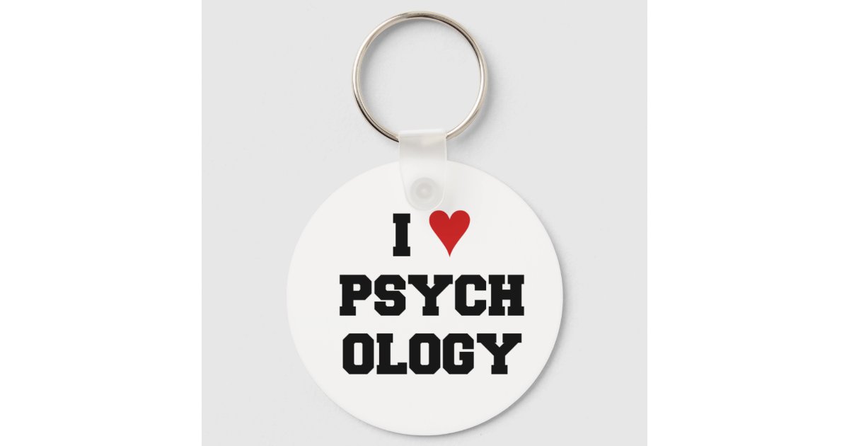 I ♥ PSYCHOLOGY KEYCHAIN | Zazzle