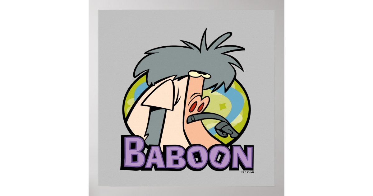 I.R. Baboon Character Badge Poster | Zazzle