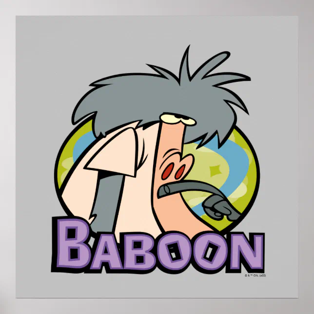 I.R. Baboon Character Badge Poster | Zazzle