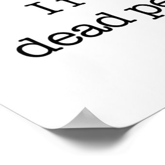 I Read Dead People Poster | Zazzle