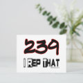 I Rep That 239 Area Code Postcard | Zazzle