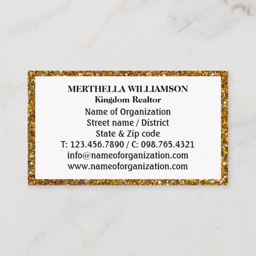 I Sell Real Estate Love Referrals Glitter Realtor Business Card | Zazzle