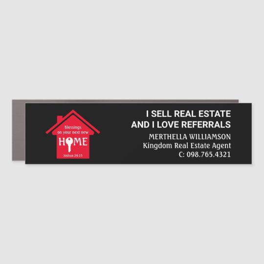 I SELL REAL ESTATE Stylish Realtor Car Magnet | Zazzle.com