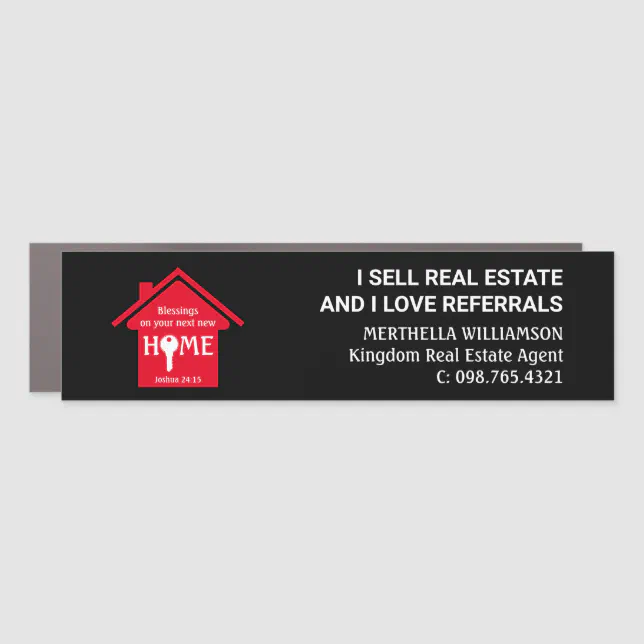 I SELL REAL ESTATE Stylish Realtor Car Magnet | Zazzle