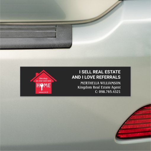 I SELL REAL ESTATE Stylish Realtor Car Magnet | Zazzle
