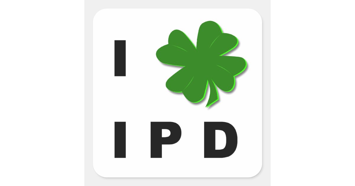 I Shamrock IPD White Sticker | Zazzle