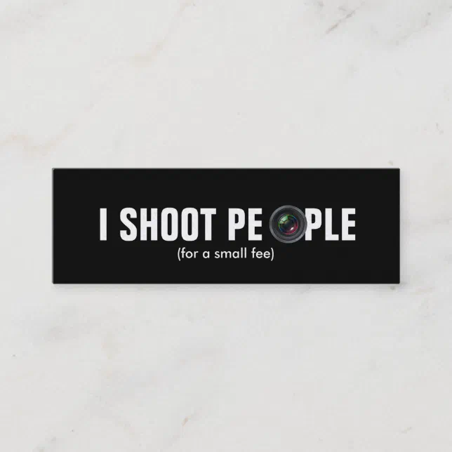 I shoot people - Metallic Paper (photography) Mini Business Card | Zazzle