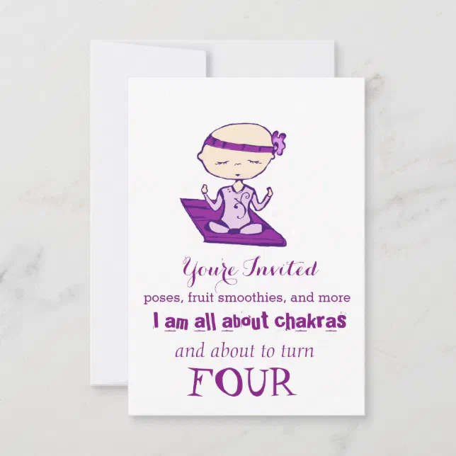 I skip naps for yoga babe birthday invitation | Zazzle