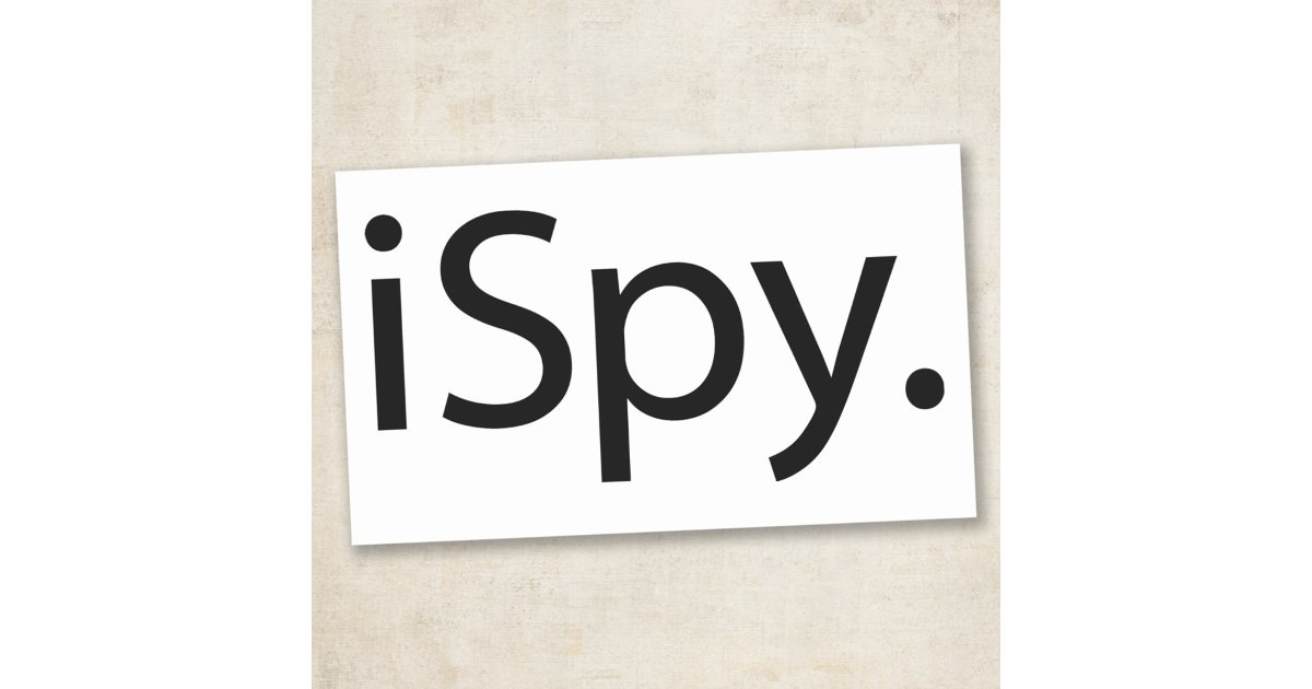 I Spy (iSpy) Rectangular Sticker | Zazzle