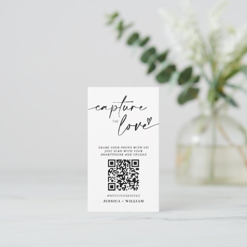 I Spy Wedding Game | Capture The Love QR Code Enclosure Card | Zazzle