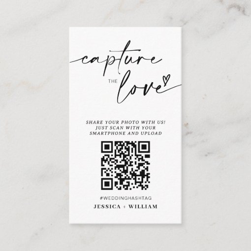 I Spy Wedding Game | Capture The Love QR Code Enclosure Card | Zazzle