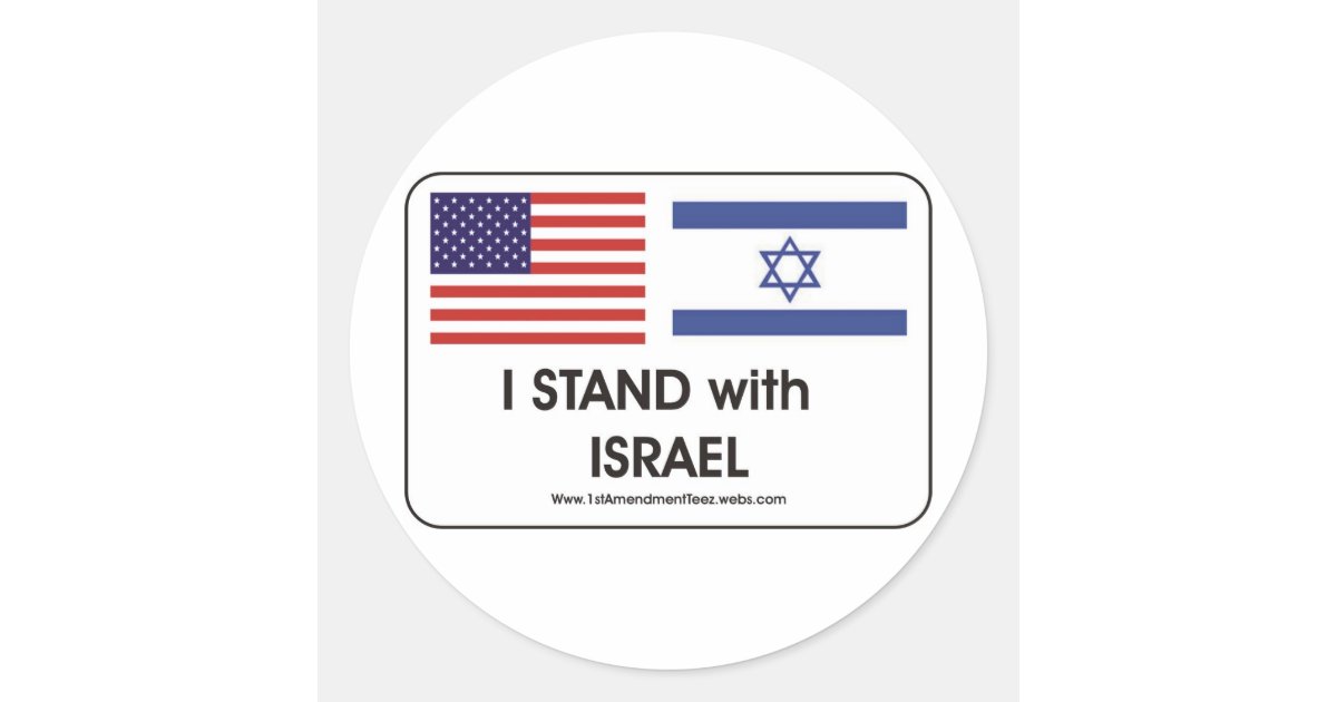 I stand with Irael Classic Round Sticker | Zazzle