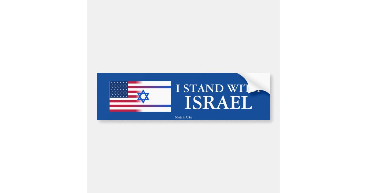 I Stand With Israel Bumper Sticker | Zazzle