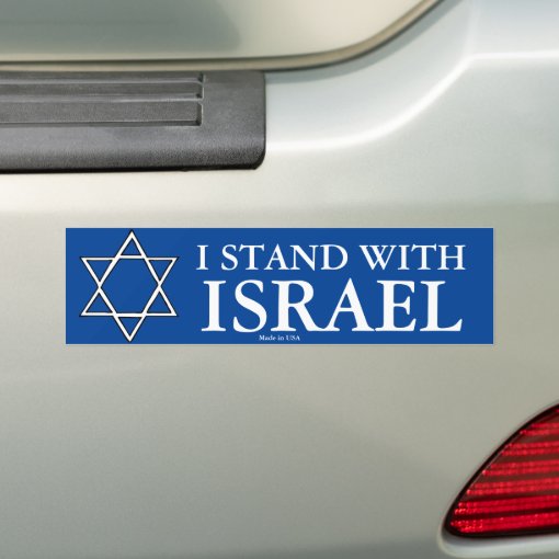 I Stand With Israel Bumper Sticker | Zazzle