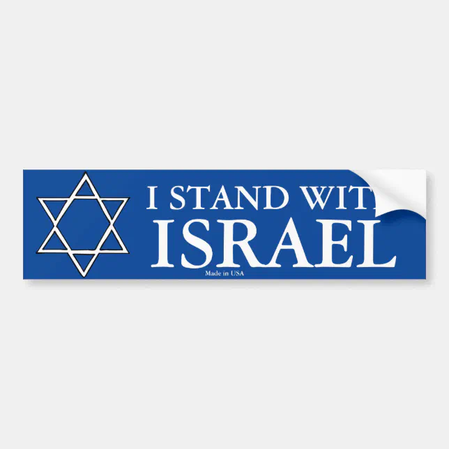 I Stand With Israel Bumper Sticker | Zazzle