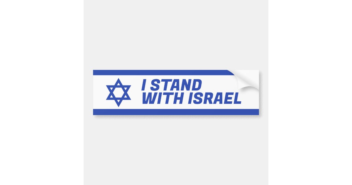 I Stand With Israel Bumper Sticker | Zazzle