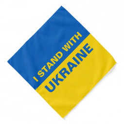 I Stand with Ukraine Ukrainian Flag Bandana | Zazzle