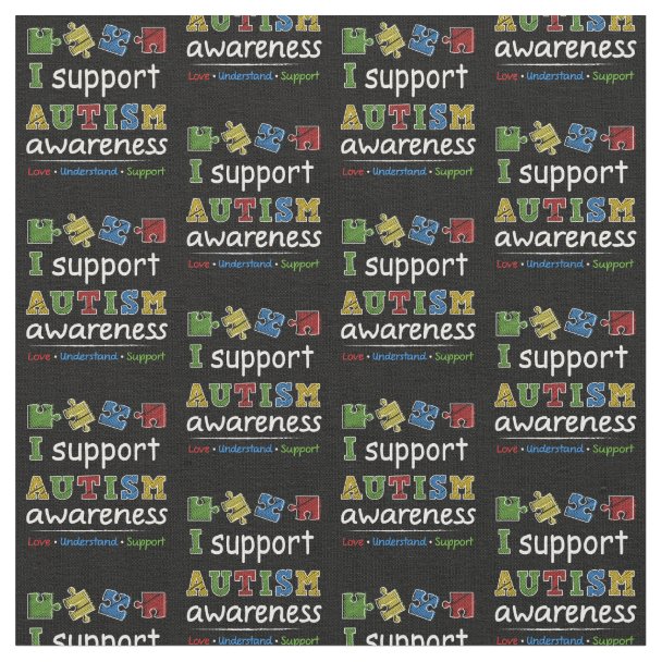Autism Love Fabric | Zazzle