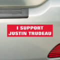 I Support Justin Trudeau Supporters Canada Cool Bumper Sticker | Zazzle