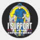 I Support Law Enforcement Classic Round Sticker | Zazzle