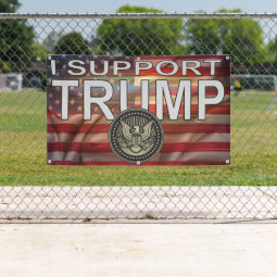 I support Trump and flag Banner | Zazzle